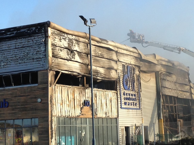 Devon Contract Waste MRF hit by overnight fire - letsrecycle.com