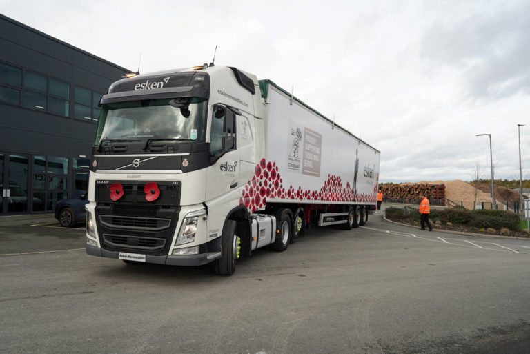 Esken unveils Remembrance Day livery on new truck - letsrecycle.com
