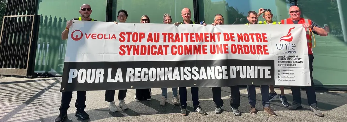 Unite take strike against Veolia to French parliament - letsrecycle.com